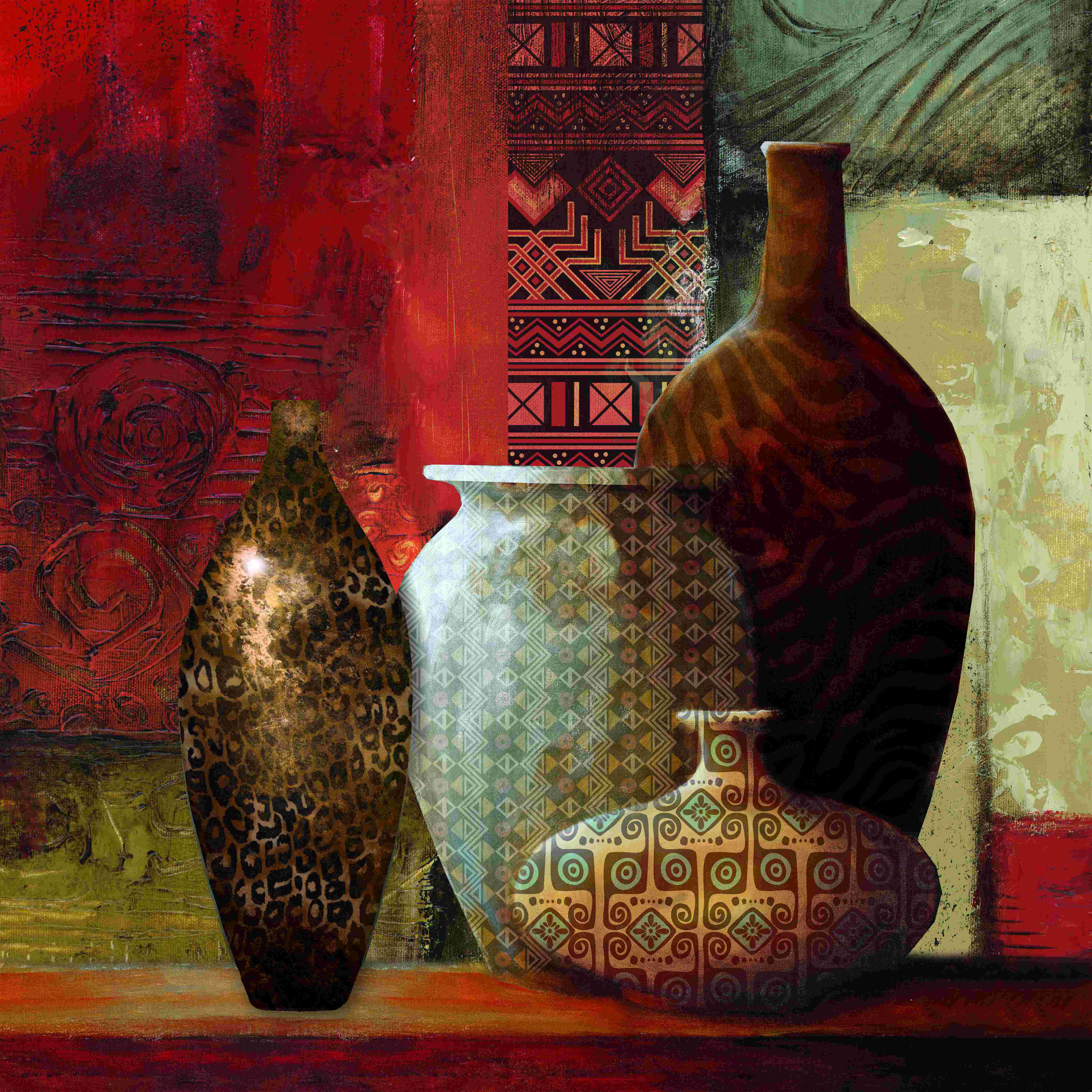 Bungalow Rose Transitional Vases Global 3 - Wrapped Canvas Print | Wayfair